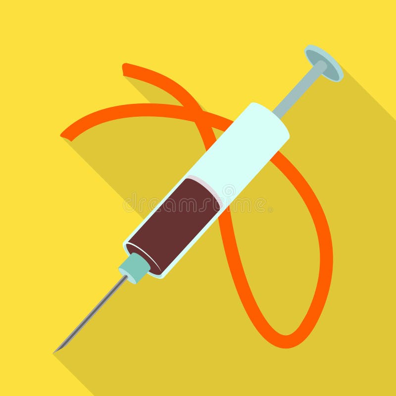 Vector Illustration of Syringe and Injection Icon. Web Element of ...