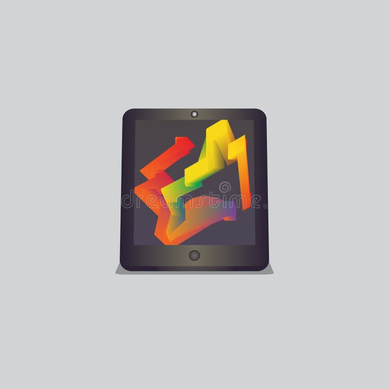 3D Tablet Phone Icon Vector Stock Vector - Illustration of laptop ...