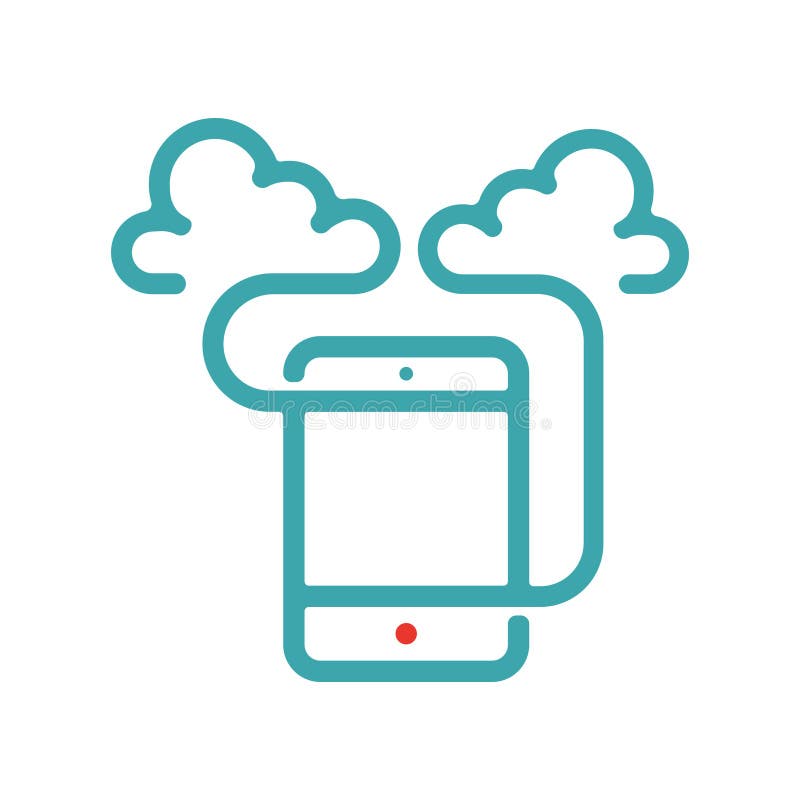 Vector Illustration of Tablet Pc and Cloud Computing Icon. Stock Vector ...