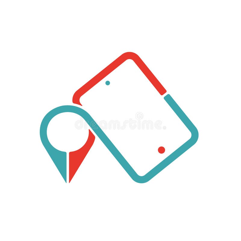 Vector Illustration of Tablet PC and Map Pointer Icon. Stock Vector ...