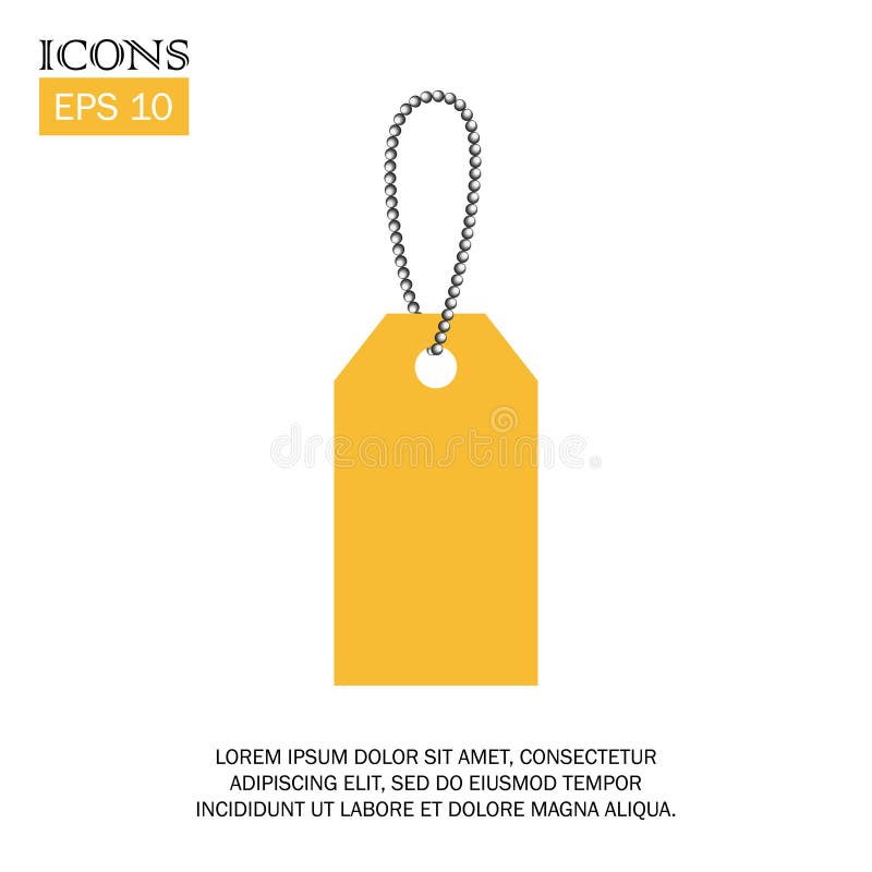 Vector Illustration of Tag Flat Design Icon Stock Vector - Illustration ...