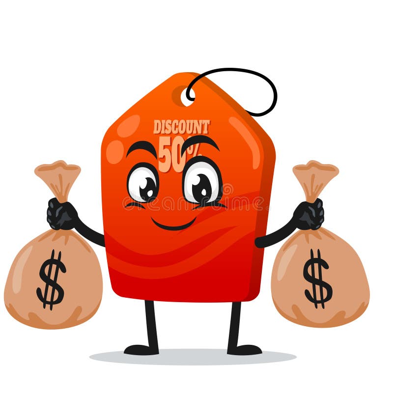 Vector Illustration of Tag Mascot or Character Stock Illustration ...