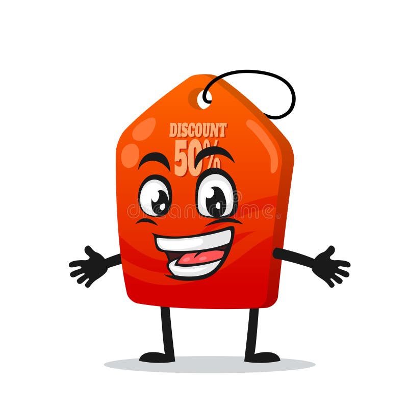 Vector Illustration of Tag Mascot or Character Stock Illustration ...