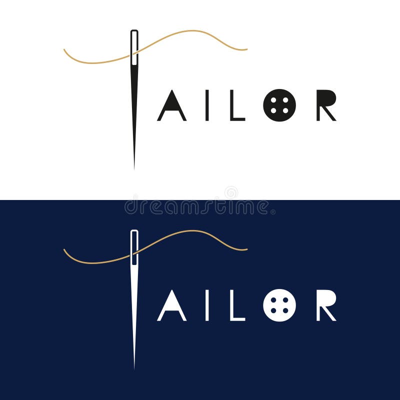 Vector Illustration Tailor Logo Template Stock Vector - Illustration of ...