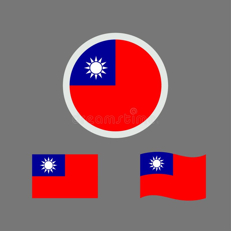 Vector Illustration of Taiwan Flag Sign Symbol. Taiwan Flag Vector ...