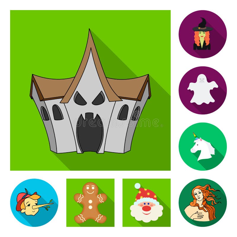 Vector Design of Tale and Character Logo. Set of Tale and Cute Stock ...