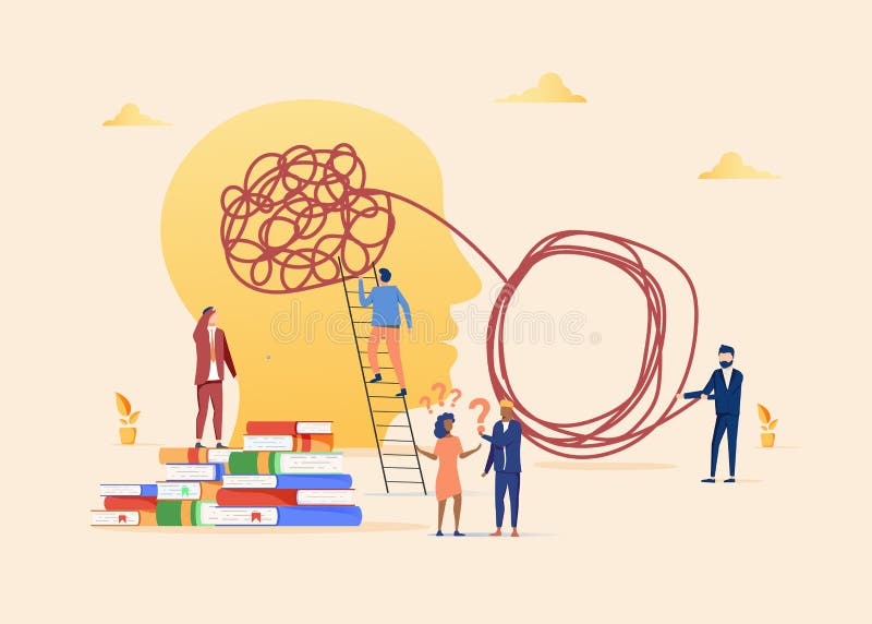 Vector Illustration, Tangle Tangled and Unraveled. Abstract Metaphor ...