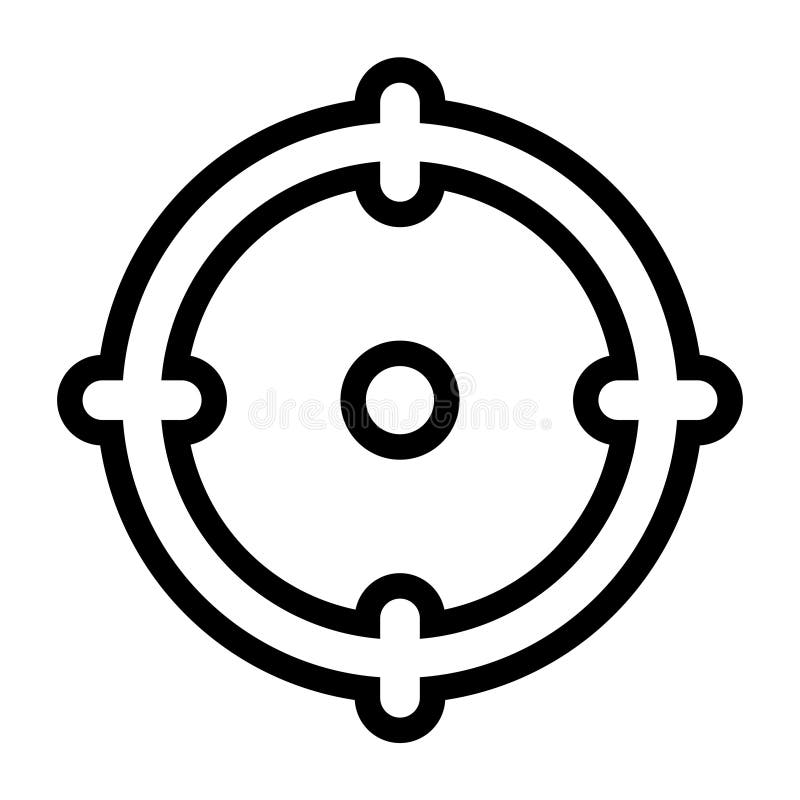 Line Target Icon stock vector. Illustration of icon - 102653528