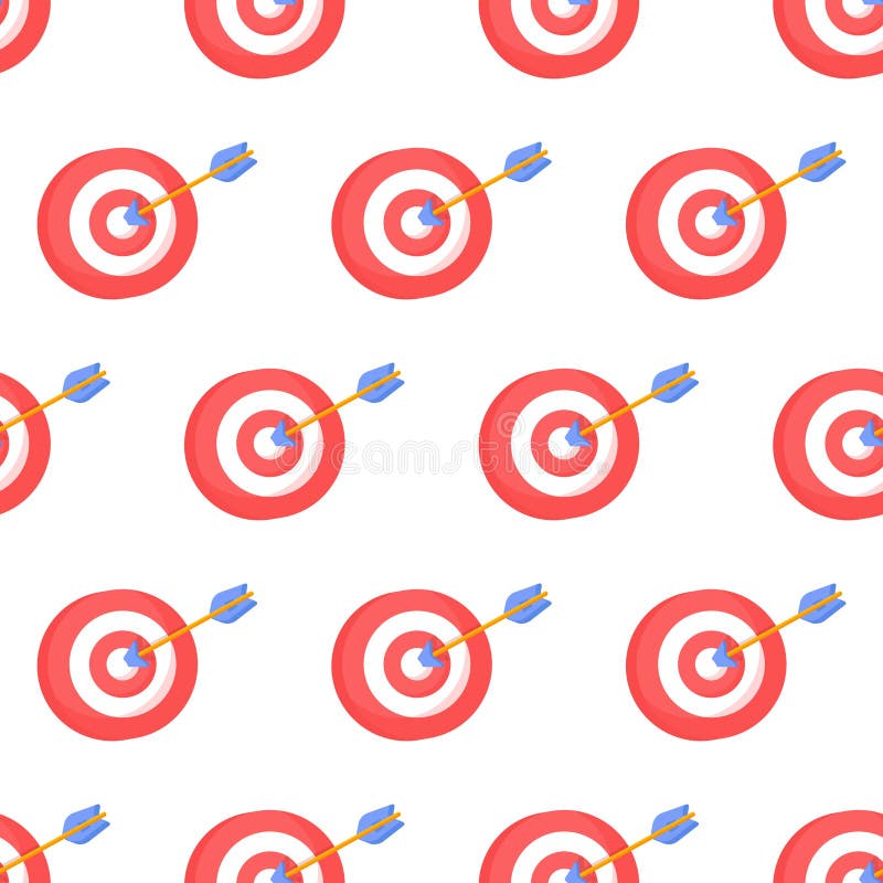 Vector Illustration of Target Pattern. Seamless Pattern of an Arrow ...