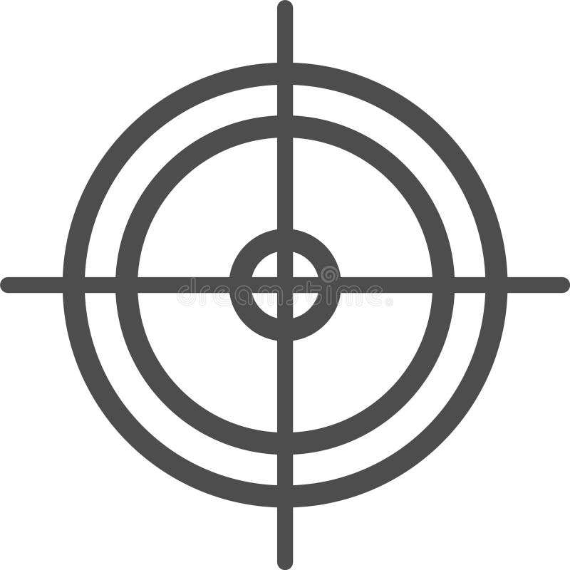Target in Gray Color. Vector Illustration of a Target in Gray Color ...