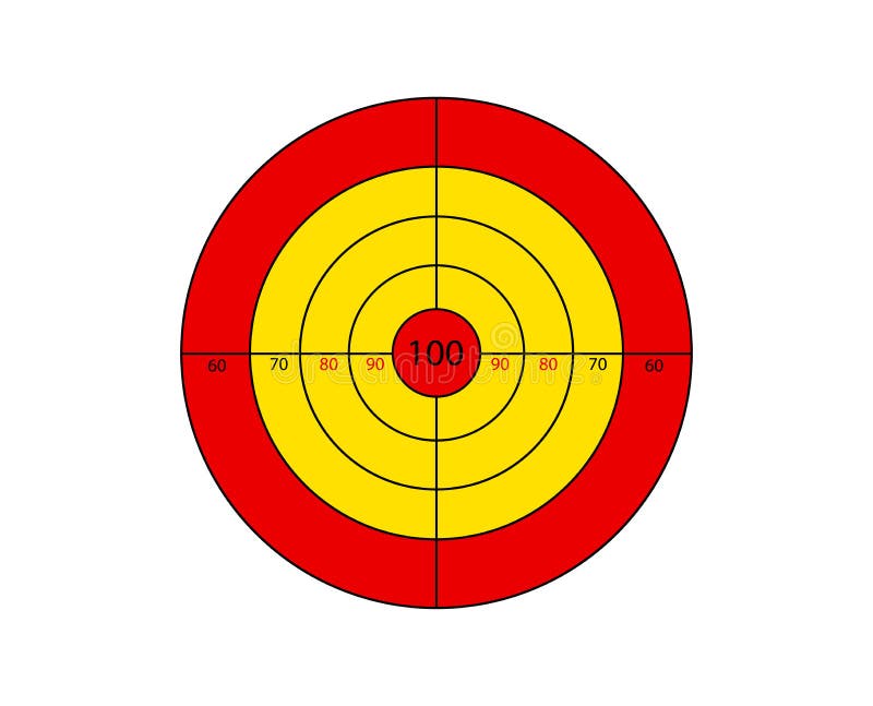 A simple target icon stock vector. Illustration of sport - 107254377