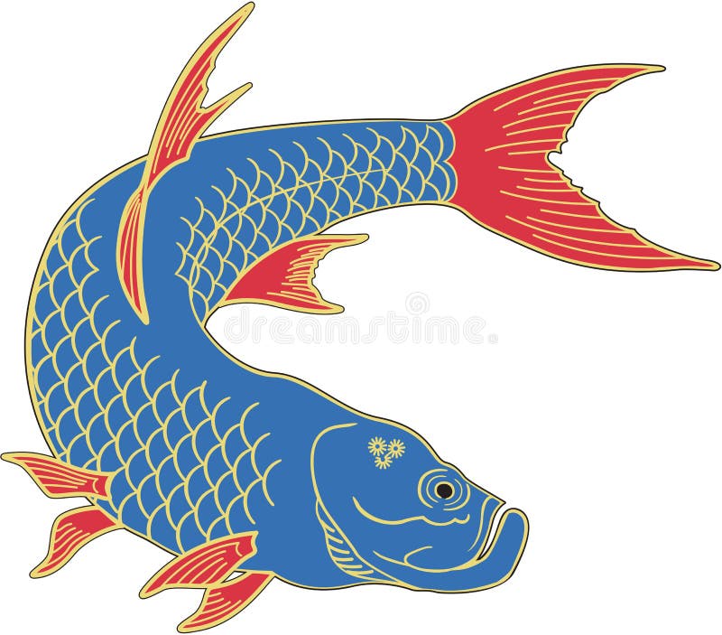 Tarpon Oriental Illustration Stock Vector - Illustration of game, ocean ...
