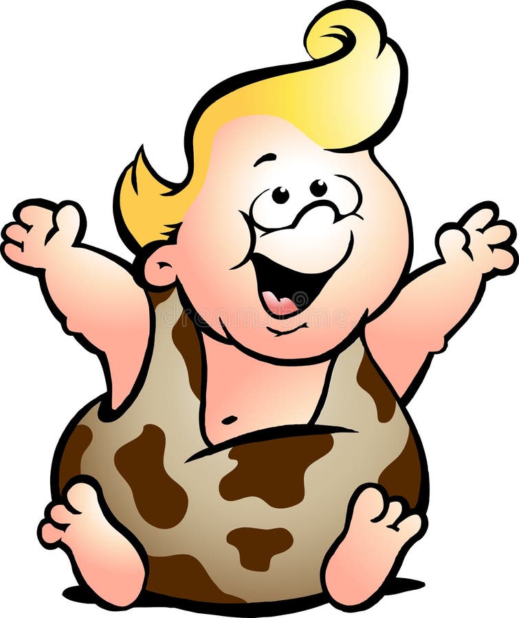 Vector Illustration of an Tarzan Baby Stock Vector - Illustration of ...