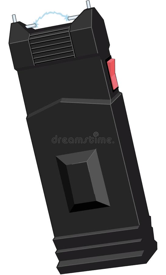Stun Gun Vector Illustration Stock Vector - Illustration of equipment ...