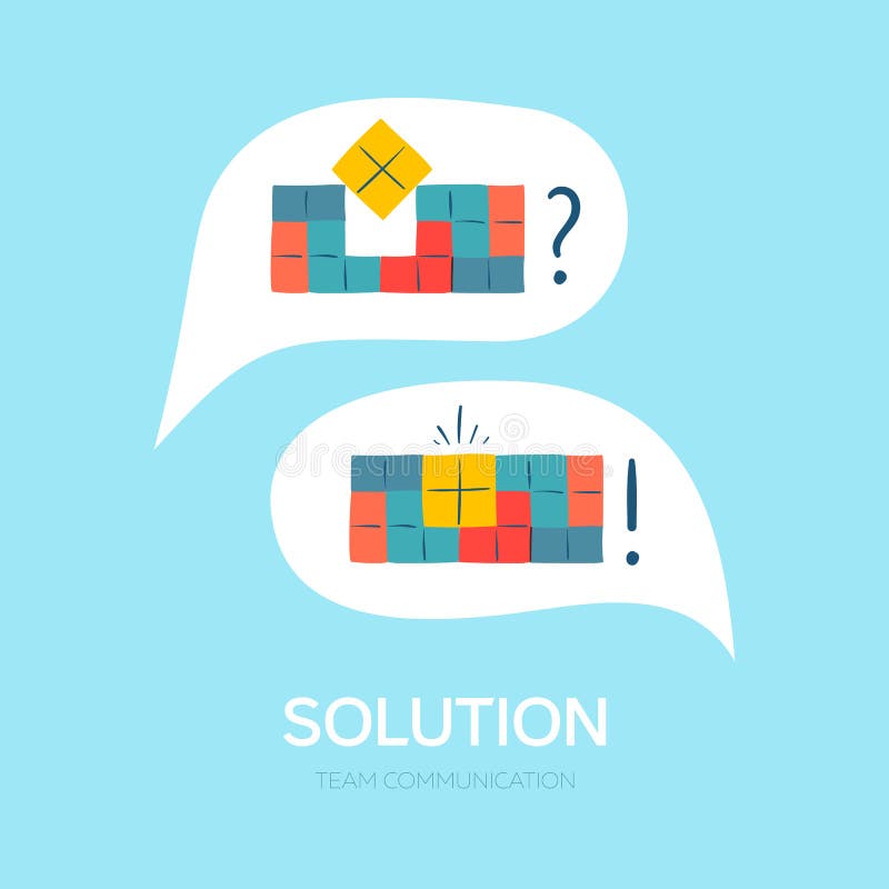 Vector Illustration. Team Communication. Solution Concept. Stock Vector ...