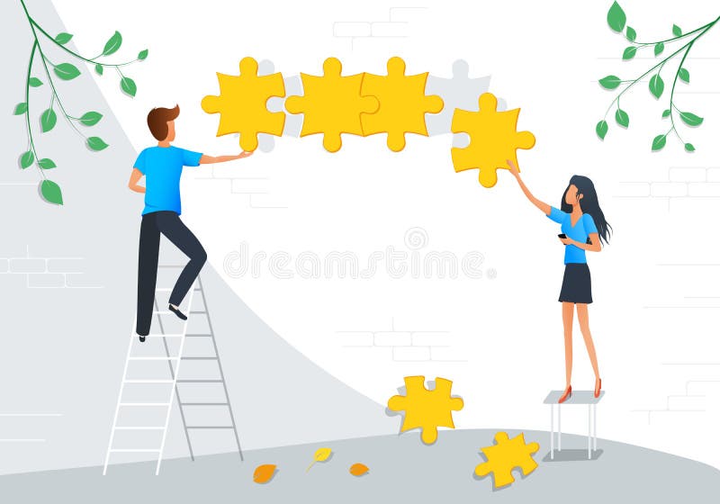 Puzzle Teamwork Business Solution Concept. Team at Work. Group of ... Puzzle Teamwork Business Solution Concept. Team at Work. Group of ...