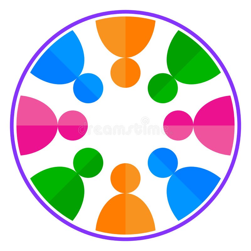 Teamwork People Connected Together Logo Stock Vector - Illustration of ...