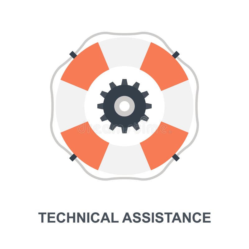 Technical Assistance Icon Concept Stock Vector - Illustration of ...