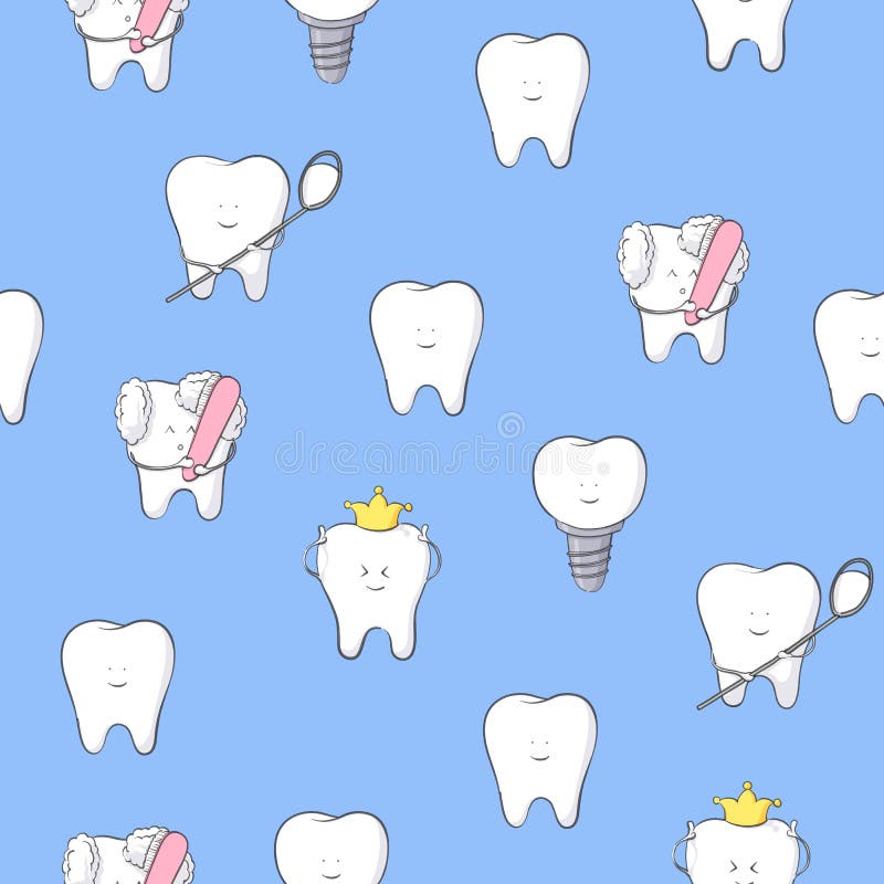 Teeth vector seamless stock vector. Illustration of root - 139066589