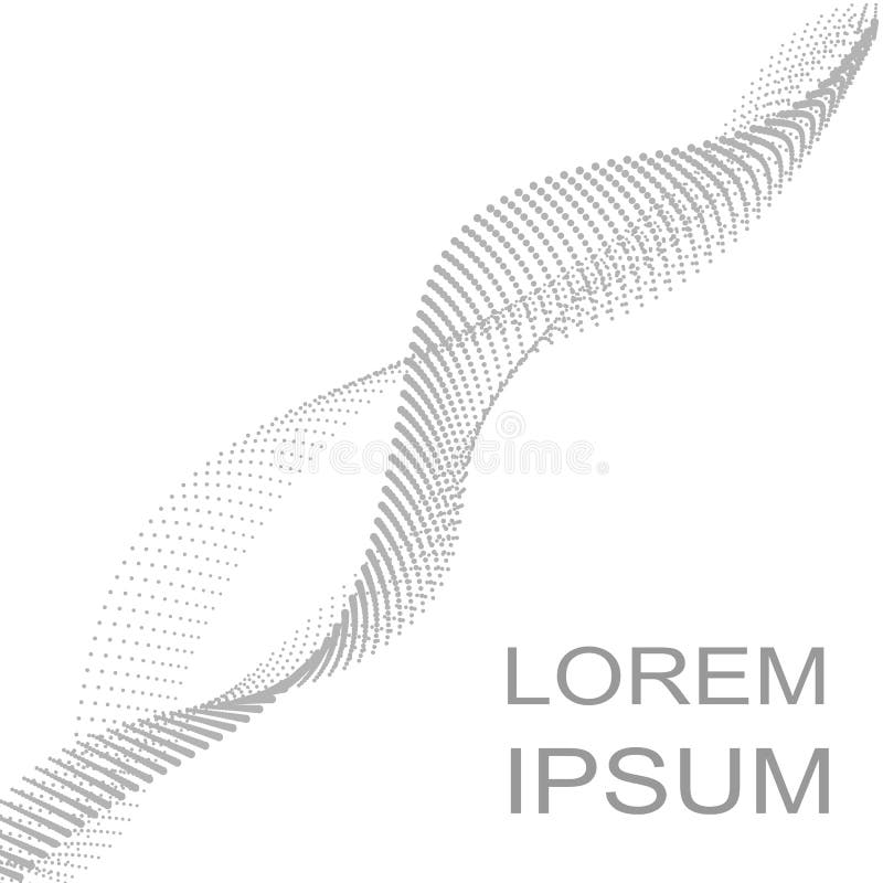 Vector Illustration Abstract Dots Wave Effect Background on White ...