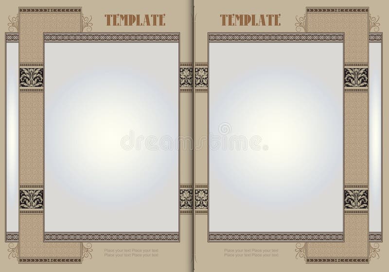 Vector Illustration. Template Booklet in Vintage Style. Stock Vector ...