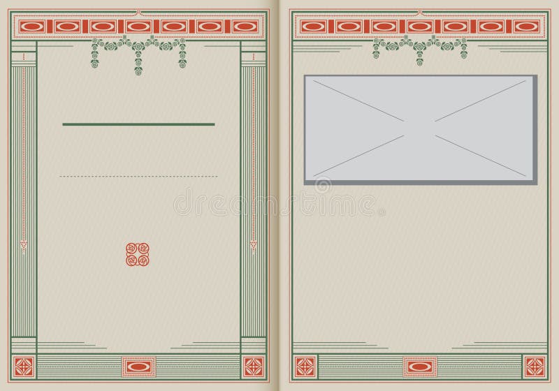 Vector Illustration. Template Booklet in Vintage Style. Stock Vector ...