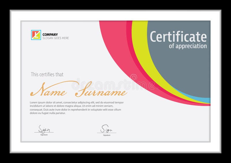 Vector Template for Certificate,colorful Diploma Stock Vector ...