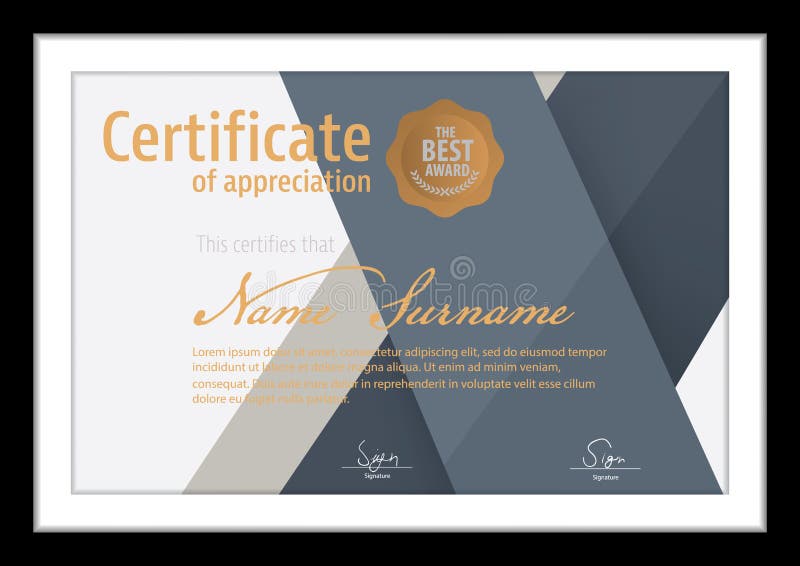 Vector Template for Certificate,modern Diploma Stock Vector ...