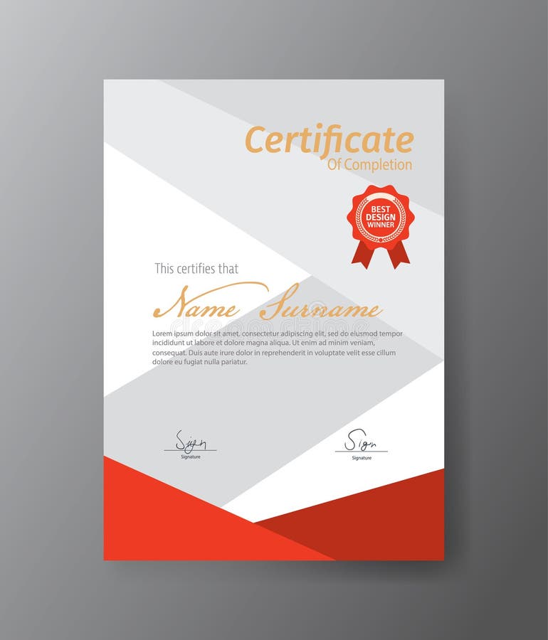 Vector Template for Certificate,modern Diploma Stock Vector ...