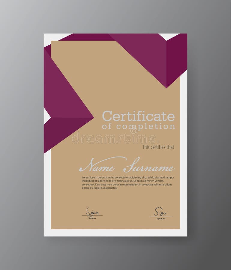 Vector Template for Certificate,modern Diploma Stock Vector ...