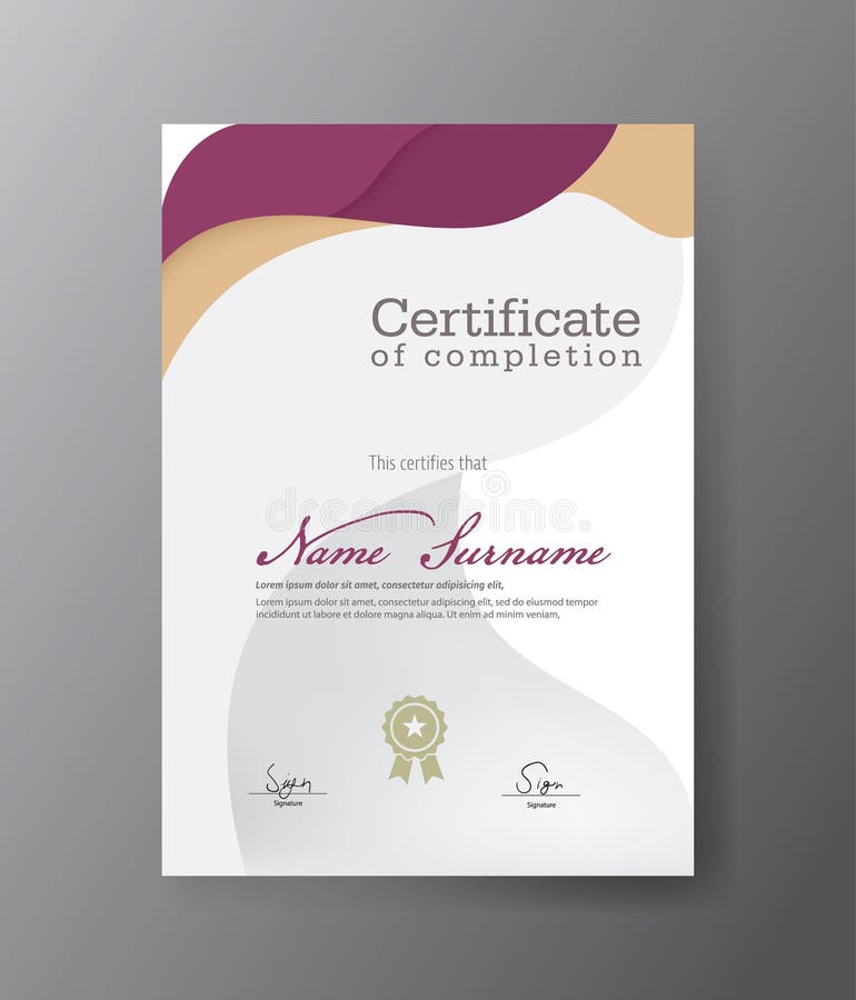 Vector Template for Certificate,modern Diploma Stock Vector ...