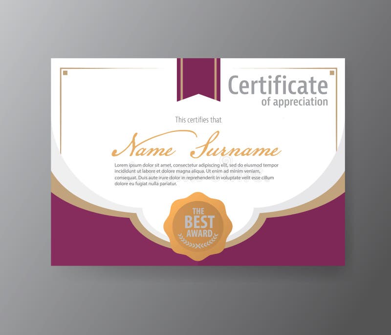 Vector Template for Certificate,modern Diploma Stock Vector ...