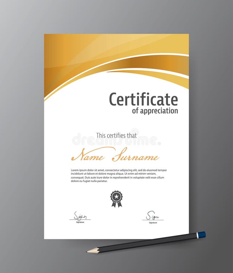 Vector Template for Certificate,modern Diploma Stock Vector ...