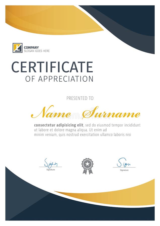 Vector Template for Certificate,modern Diploma Stock Vector ...