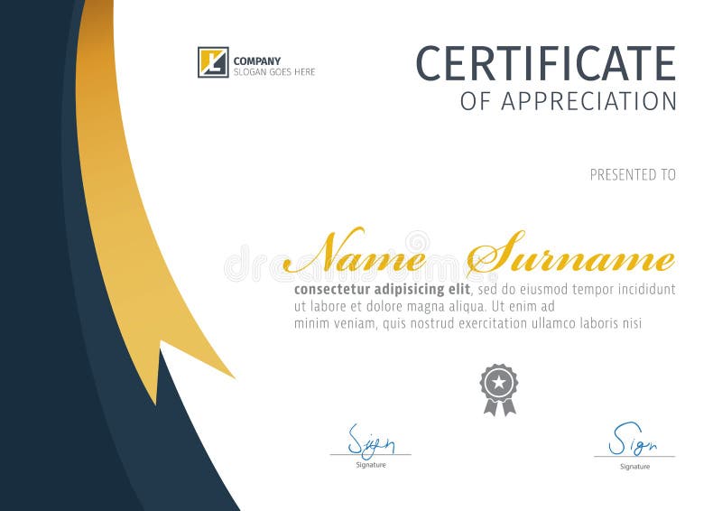 Vector Template for Certificate,modern Diploma Stock Vector ...