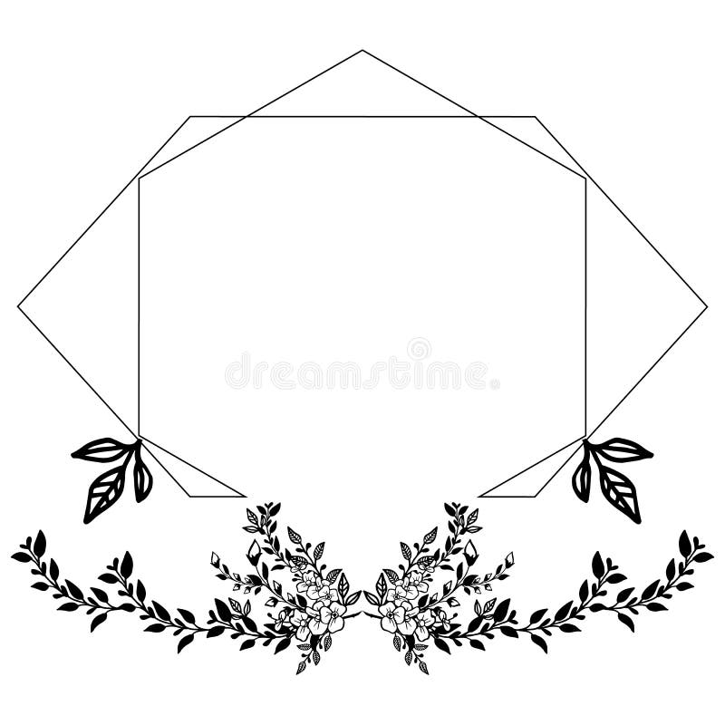 Vector Illustration Template with Texture of Leaf Flower Frame Stock ...