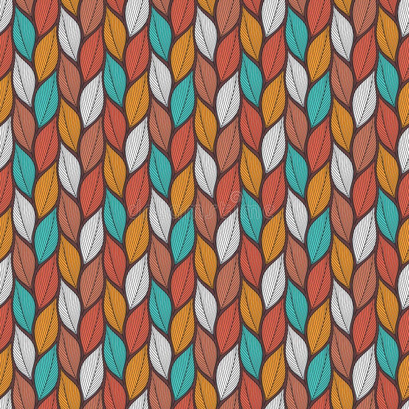 Stylized Colorful Leaves Seamless Pattern. Nature Universal Textures ...