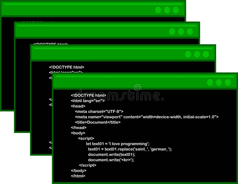 Terminal Cmd Prompt Programmer Coding Stock Vector Illustration Of