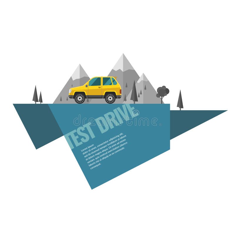 Vector Illustration Test Drive Stock Vector - Illustration of speed ...