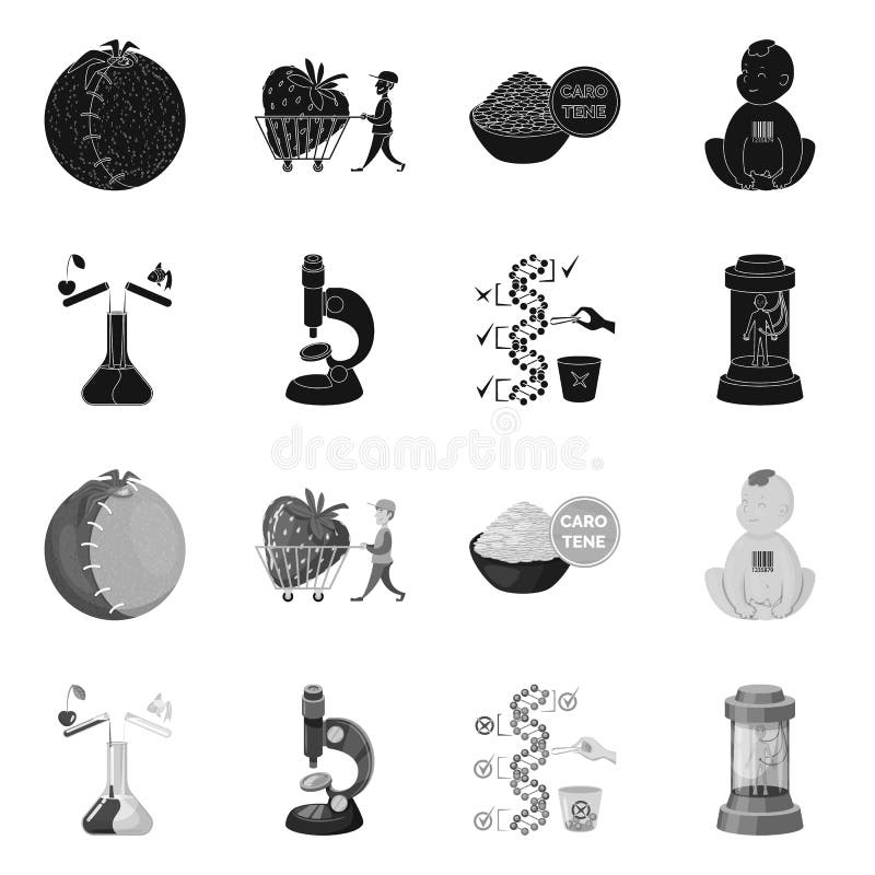 Vector Illustration of Test and Synthetic Icon. Set of Test and ...