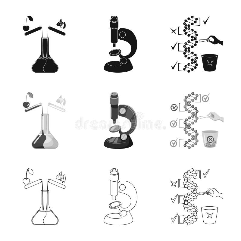 Vector Design Of Test And Synthetic Symbol. Set Of Test And Laboratory ...