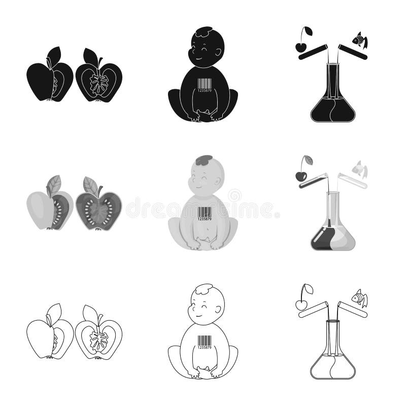 Vector Illustration Of Test And Synthetic Sign. Set Of Test And ...