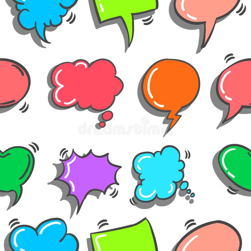 Vector Illustration Text Balloon Doodles Stock Vector - Illustration of ...