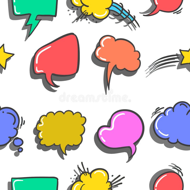 Vector Illustration of Text Balloon Style Stock Vector - Illustration ...