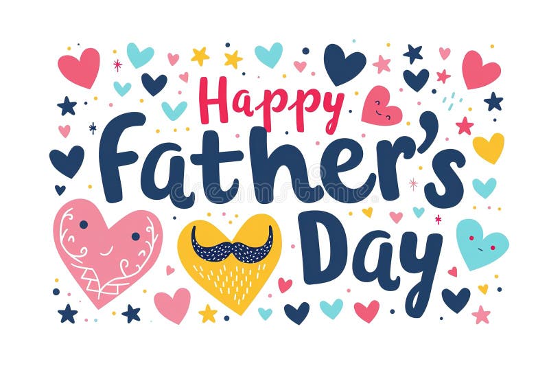 Happy Father S Day Card with a Mustache and Glasses, Perfect for ...