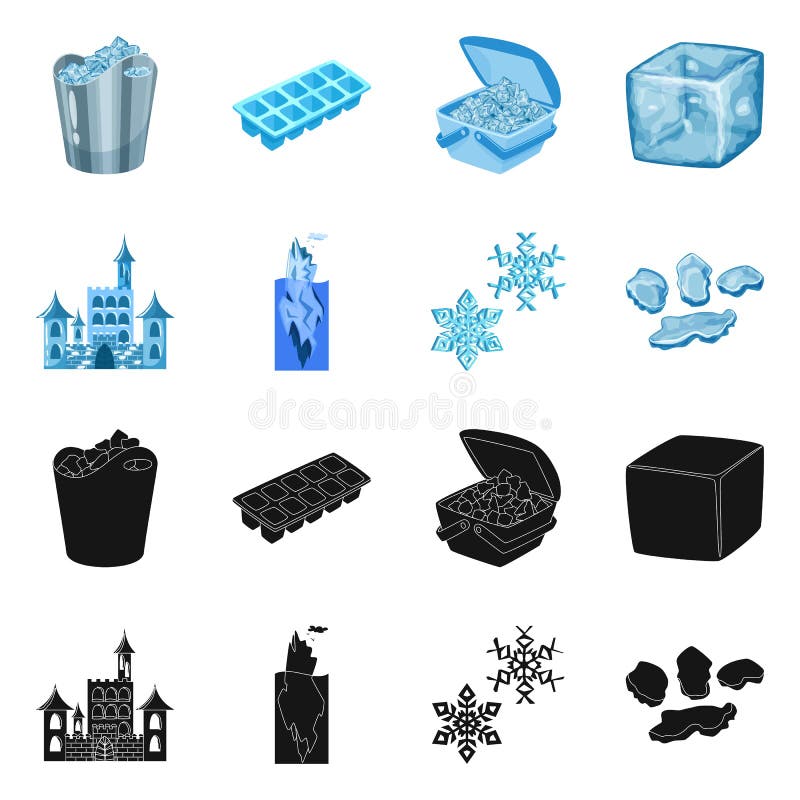 Vector Illustration Of Texture And Frozen Symbol Collection Of Texture