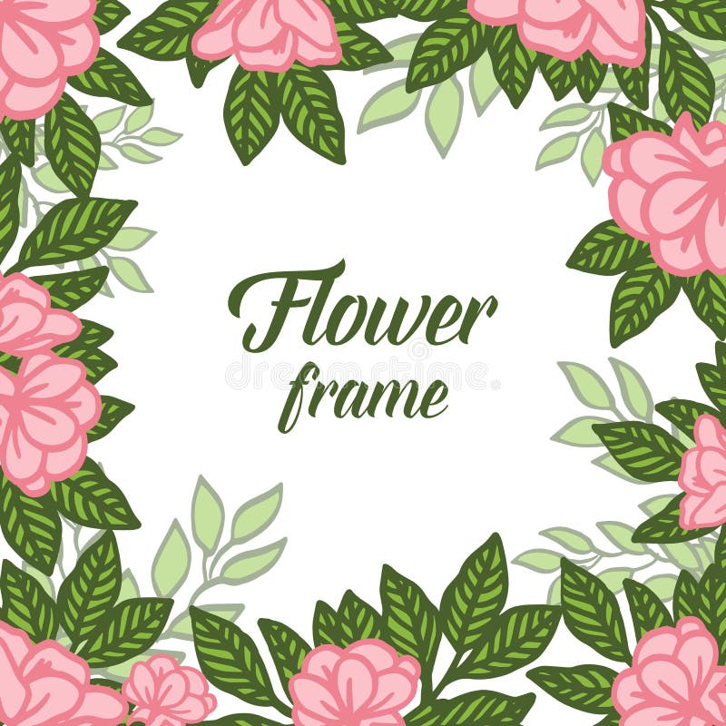 Vector Illustration Texture Pink Floral Frame Very Blooms Stock Vector ...