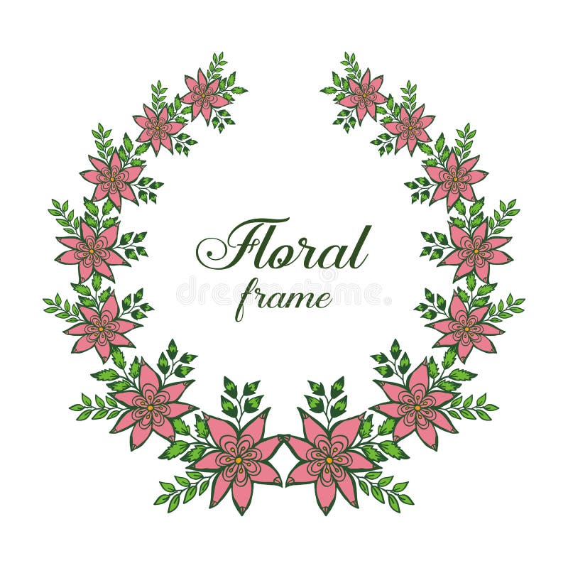 Vector Illustration Texture Pink Floral Frames Blooms Stock Vector ...