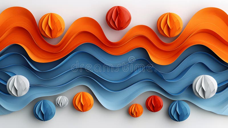 Vector Illustration of Textured Balls with Wavy Striped Pattern Stock ...