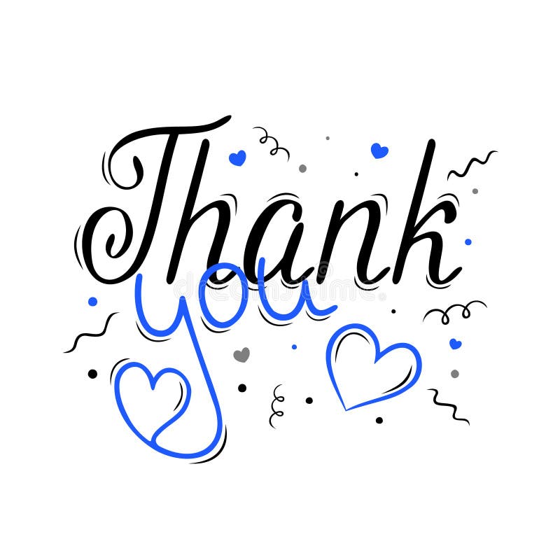 Thank You Script Blue Stock Illustrations – 529 Thank You Script Blue ...